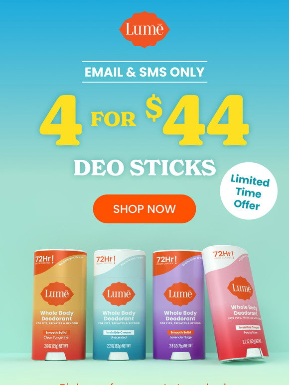 Lume: 🥳 4 for $44 Sticks 😎 VIPs ONLY | Milled