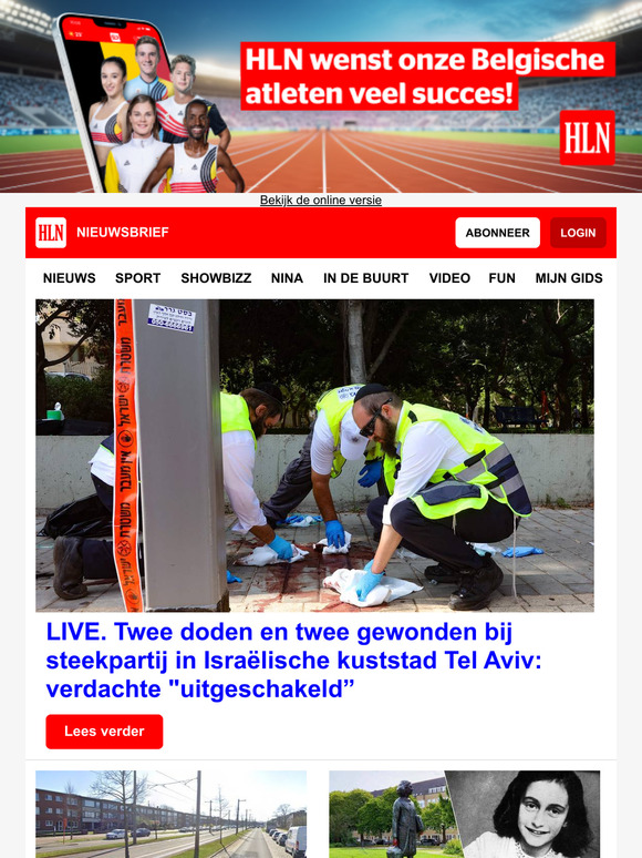 HLN: LIVE. Twee doden en twee gewonden bij steekpartij in Israëlische ...