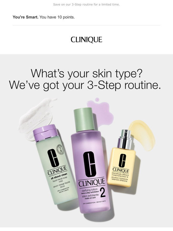 Clinique: Find your skin type inside. Enjoy 30% off 3-Step skincare ...