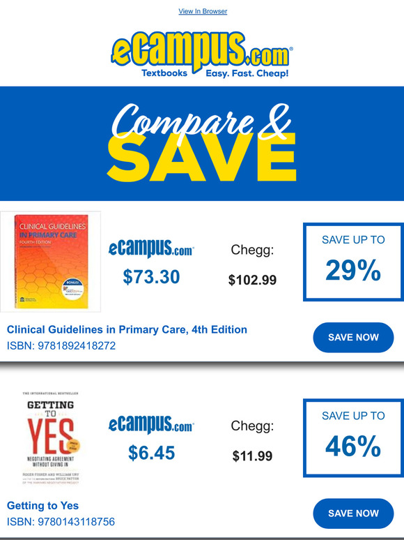 eCampus: You Won't Find Lower Priced Textbooks Anywhere Else 📚 | Milled