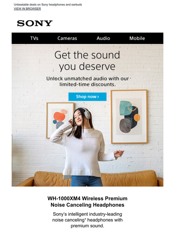 Sony Email Newsletters: Shop Sales, Discounts, and Coupon Codes