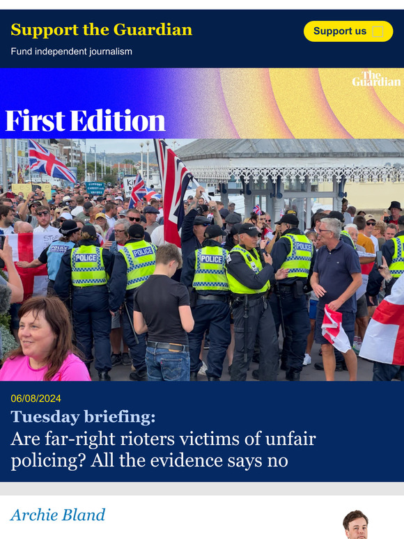 The Guardian: The 'two-tier policing' myth | First Edition from the ...