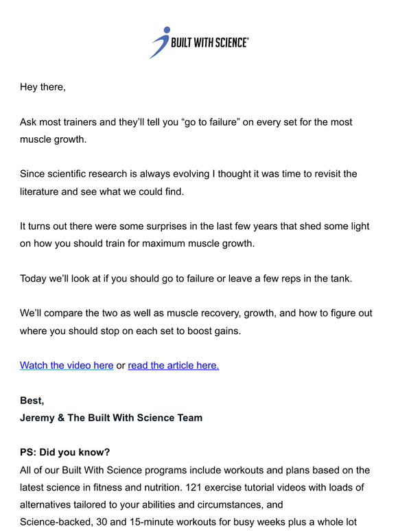 Built With Science: 💪 Unlocking Muscle Growth - Should You Train to ...