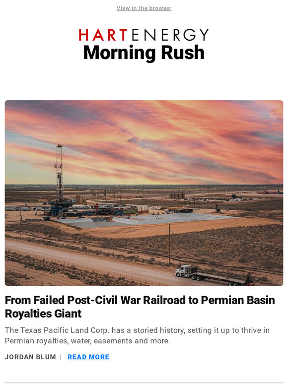 Hart Energy: Morning Rush: From Texas Land Baron to Permian Royalties ...
