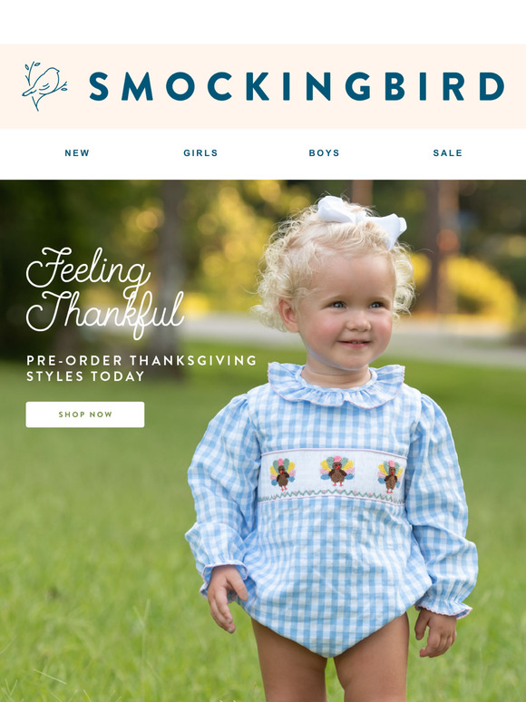 Smockingbird Kids: NEW Hand Smocked Thanksgiving Styles 🦃💕 | Milled