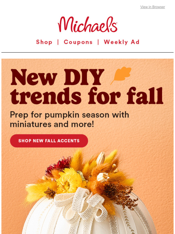 Michaels: NEW DIY trends for fall: get inspired with woodland icons ...
