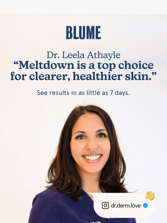 Blume: Dr. Athalye: Acne Q&A 🌟 | Milled
