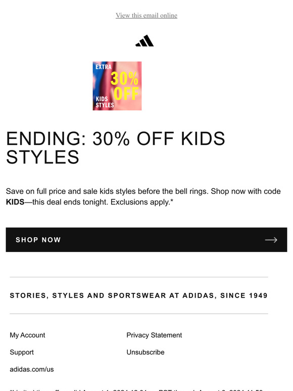 adidas Email Newsletters: Shop Sales, Discounts, and Coupon Codes