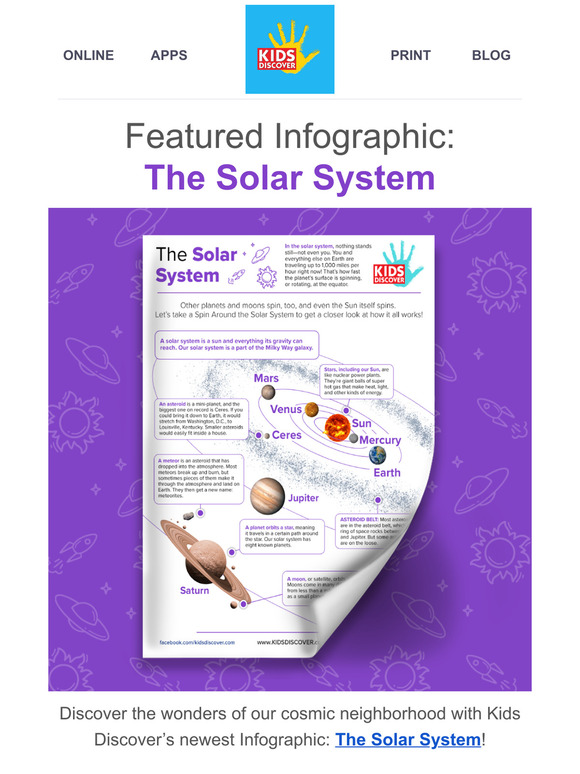 Kids Discover: Featured Infographic: The Solar System 🪐 | Milled