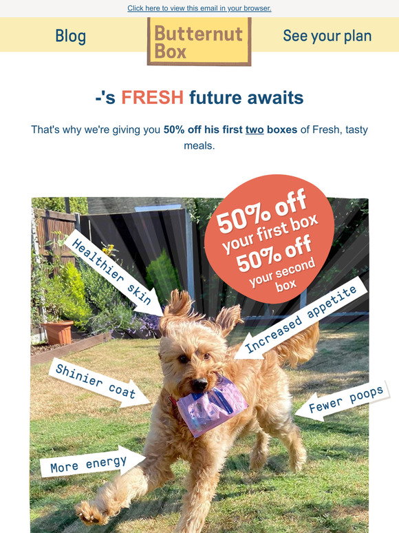 Butternut Box: 50% off —'s first Butternut Box | Milled