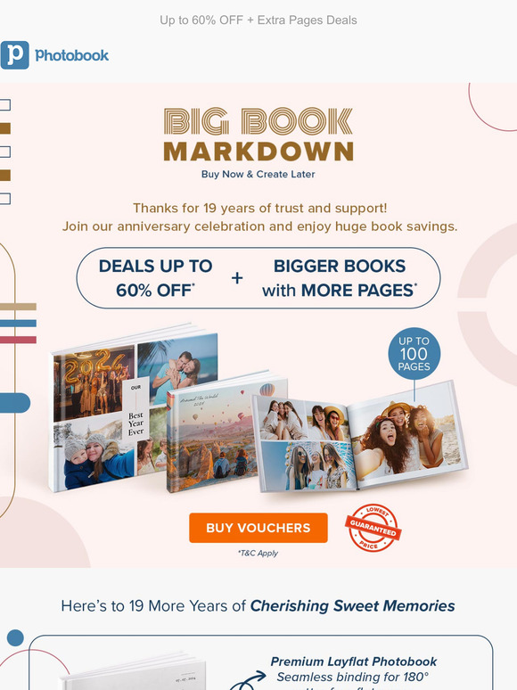 Photobook: Celebrate 19 Years with Big Book Markdown 👏🏻 | Milled