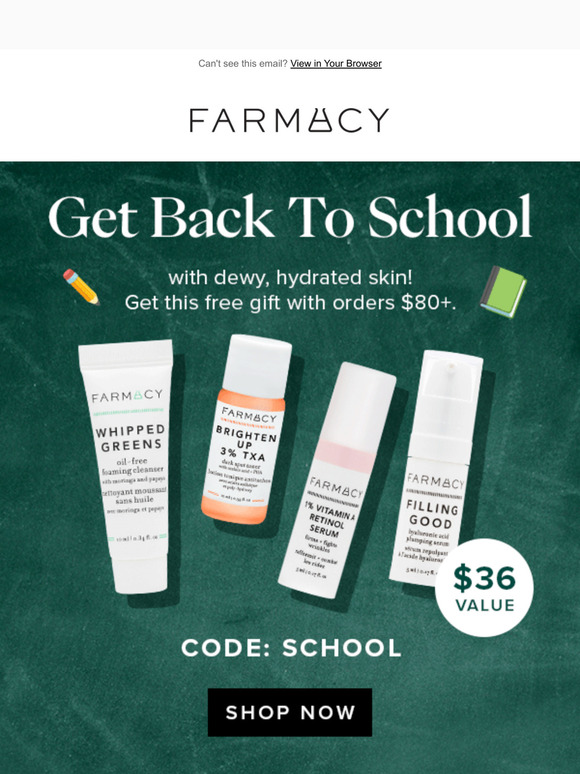 Farmacy Beauty: Get your back-to-school gift 🍎 | Milled