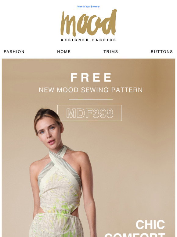 Mood Fabrics: New FREE Pattern | The Newport Tie Back Dress | Milled
