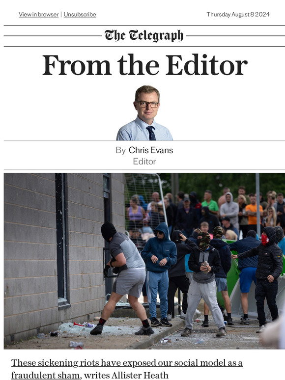 The Telegraph: These sickening riots have exposed our social model as a ...