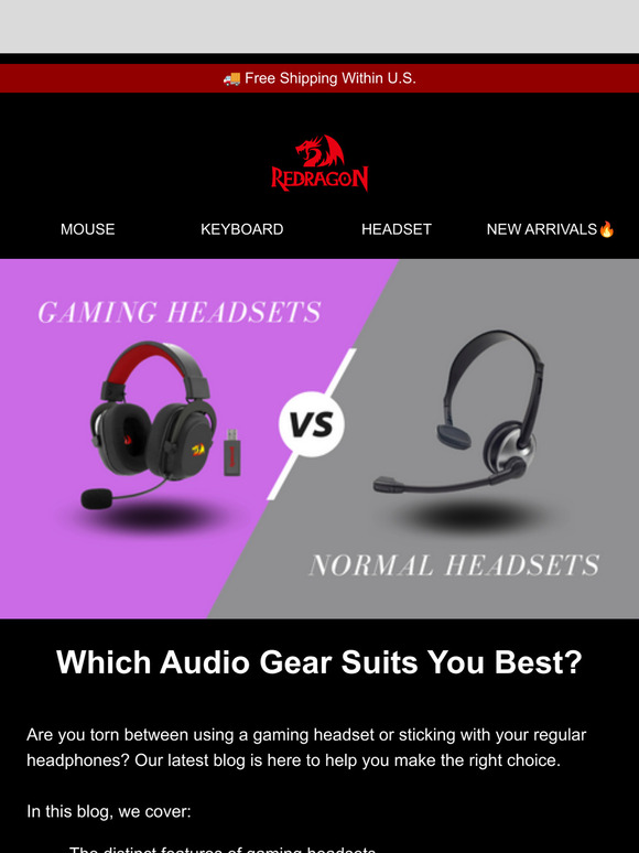 Redragon: Gaming Headsets vs. Normal Headphones : What’s the Difference ...