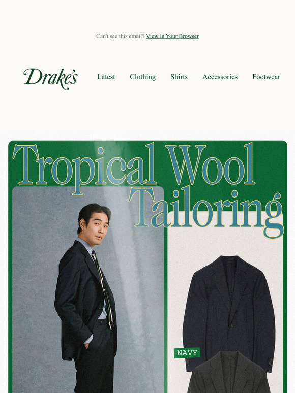 Drake's: Tropical Wool Tailoring | Milled