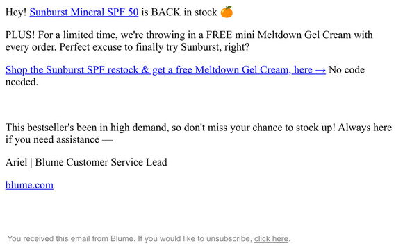 Blume: Sunburst SPF is BACK + free Gel Cream 🌟 | Milled