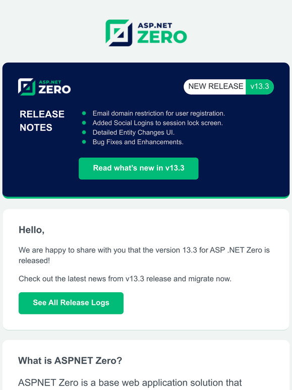 AspnetZero: ASP.NET Zero v13.3 Release 🚀 | Milled