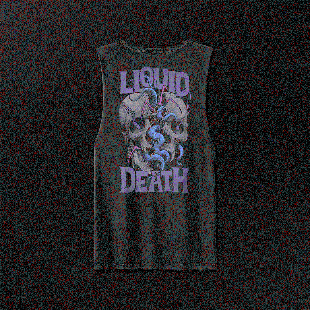 Liquid Death Skull Splitter Sleeveless Tee Milled