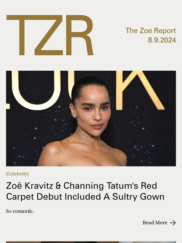 The Zoe Report: Zoë Kravitz & Channing Tatum's Red Carpet Debut Included A Sultry Gown | Milled