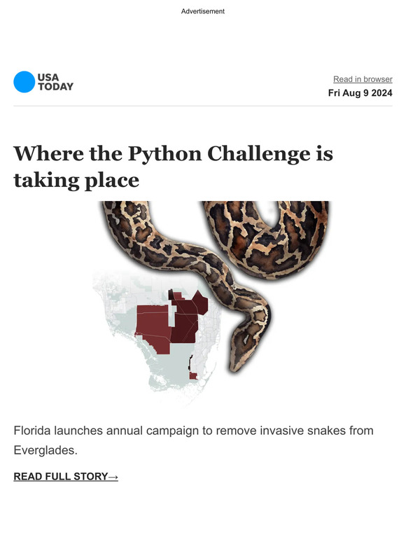 USA TODAY: Top Stories: Python purge begins: Everything you need to ...
