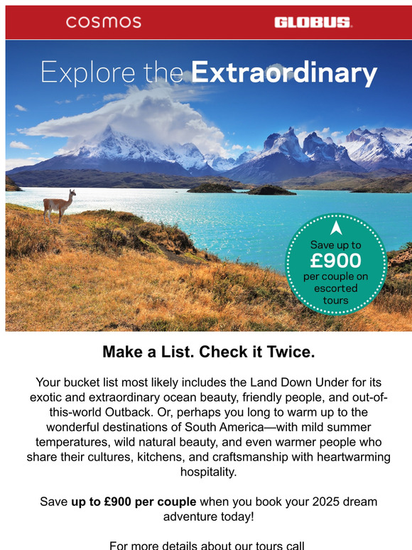 Cosmos Holidays: Destination Extraordinary | Milled