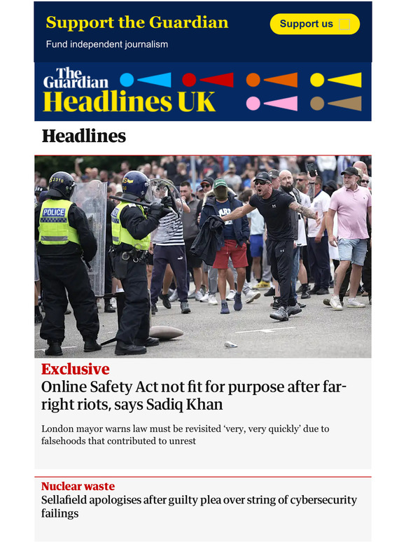 The Guardian: The Guardian Headlines: Online Safety Act not fit for ...