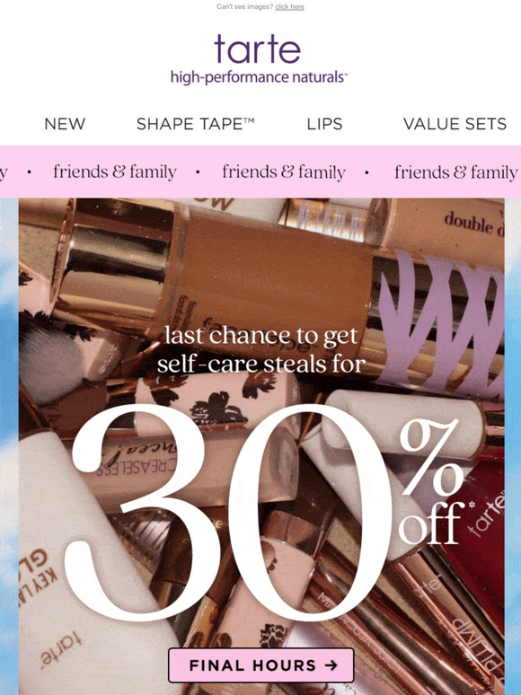 Tarte Email Newsletters: Shop Sales, Discounts, and Coupon Codes