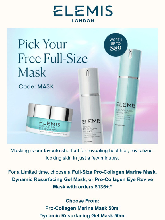 Elemis: Pick a FREE Full-Size Face Mask💫 | Milled