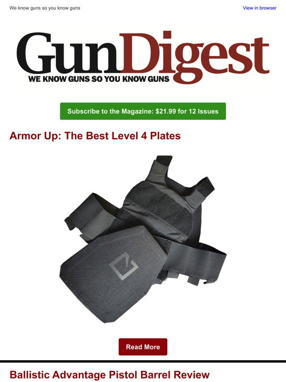 Gun Digest Store: Level 4 Body Armor Buyer's Guide | Ballistic ...