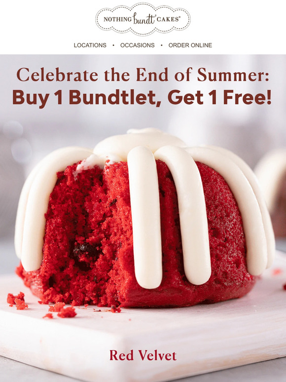 Nothing Bundt Cakes: ☀️Buy 1 Bundtlet, Get 1 Free☀️ | Milled