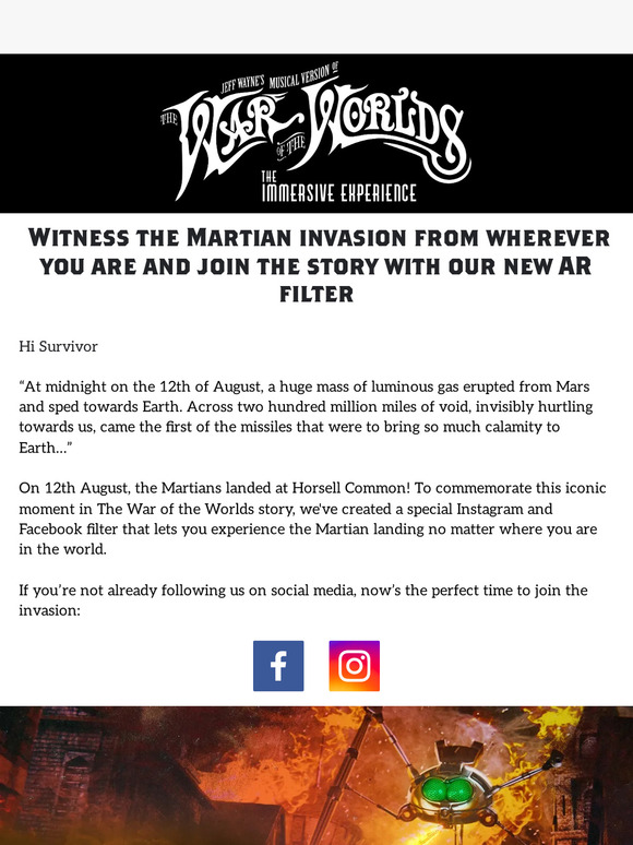 The War of the Worlds Experience: 👾 ,Green Flare Spotted in London ...