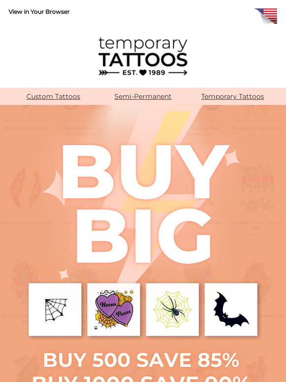 Temporary Tattoos: Fall Event Planning?🎃 Save 90% NO CODE👻on Temporary ...