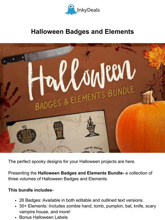 Pixelo: Spooky Badges For Halloween Designs! | Milled