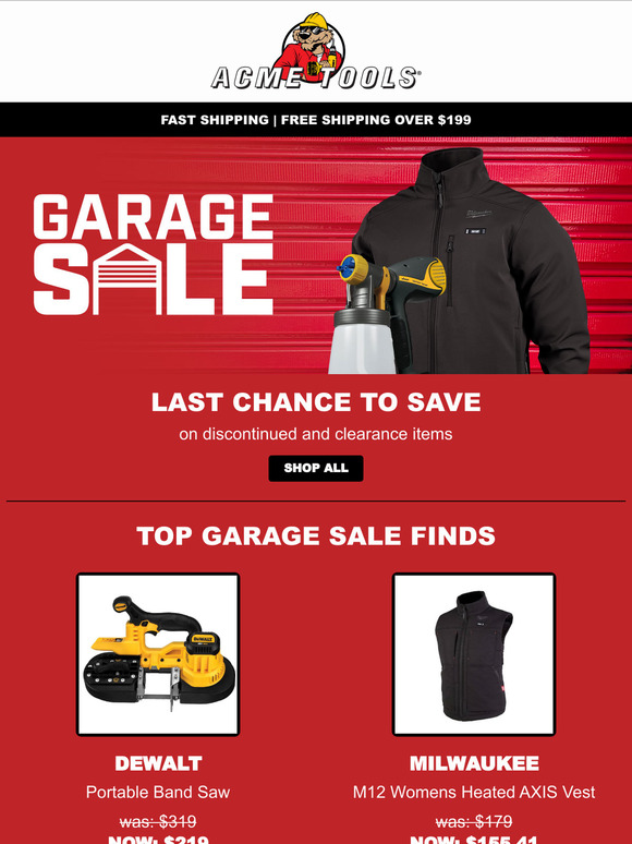 Acme Tools: Don't miss our Garage Sale! | Milled