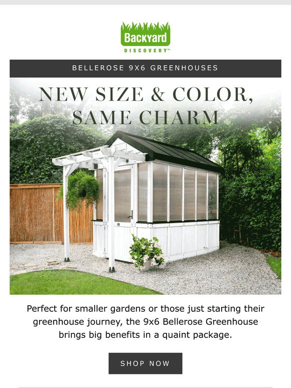 Backyard Discovery: Our Most Loved Greenhouse in a New Size & Color ...