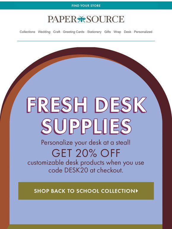 Paper Source: Save 20% With Our Personalized Back to School Sale | Milled