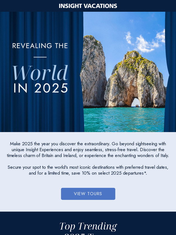 Insight Vacations: Set the scene for an incredible 2025 | Milled