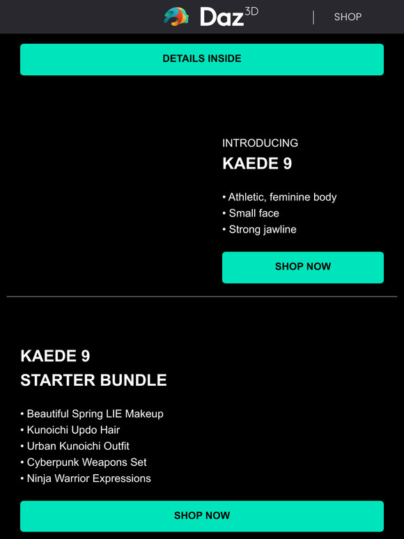 DAZ 3D: New Kaede 9 Bundle with Daz+ Exclusive Deal | Milled