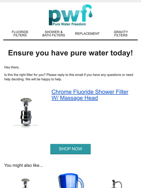 Pure Water Freedom: Did you see a water filter you liked? | Milled