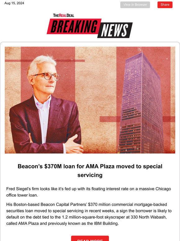 The Real Deal: BREAKING: Beacon’s $370M loan for AMA Plaza moved to ...