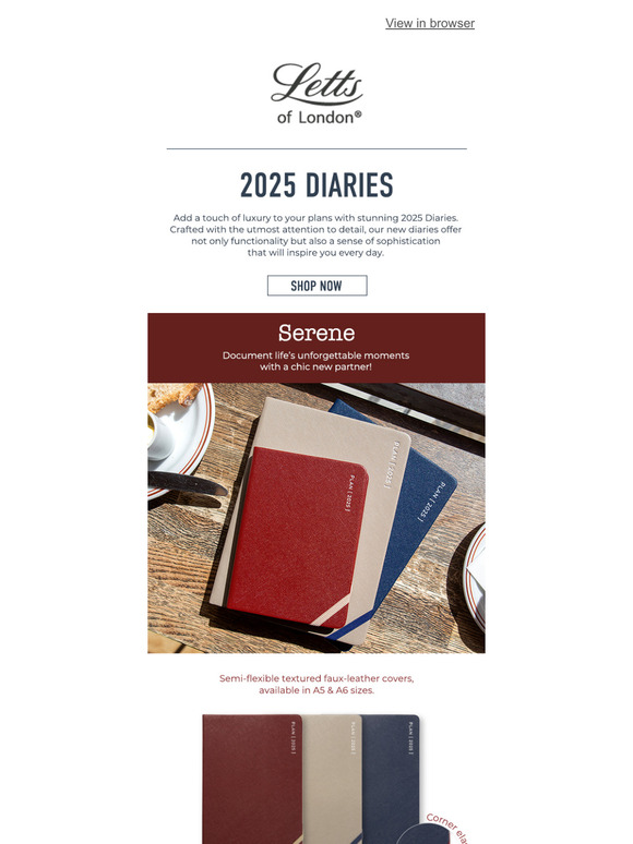 Charles Letts & Co: 2025 diaries are now available! | Milled