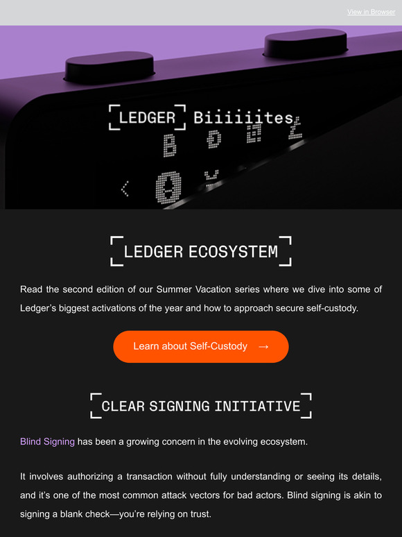 Ledger US: Ledger’s approach to Blind Signing and OpenSource Code | Milled