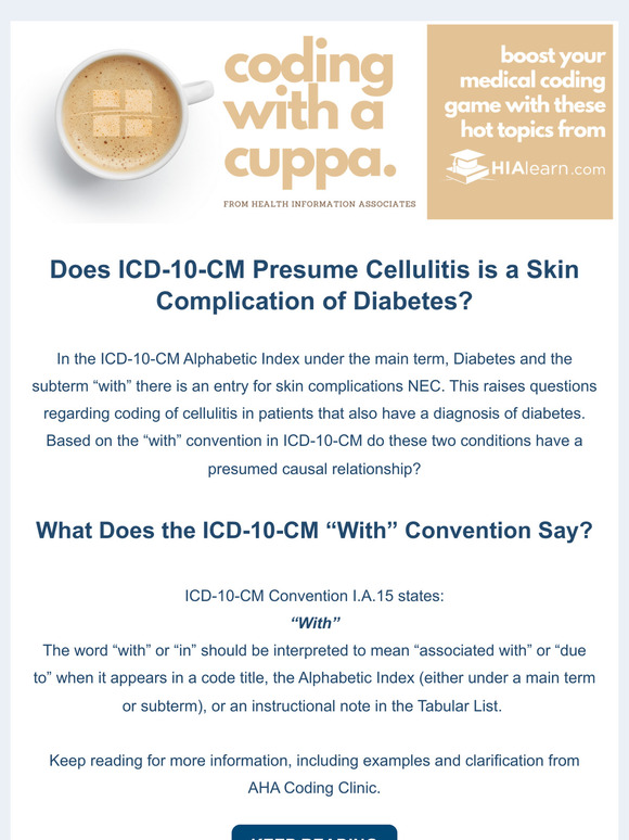 Health Information Associates: Coding with a Cuppa: Does ICD-10-CM ...