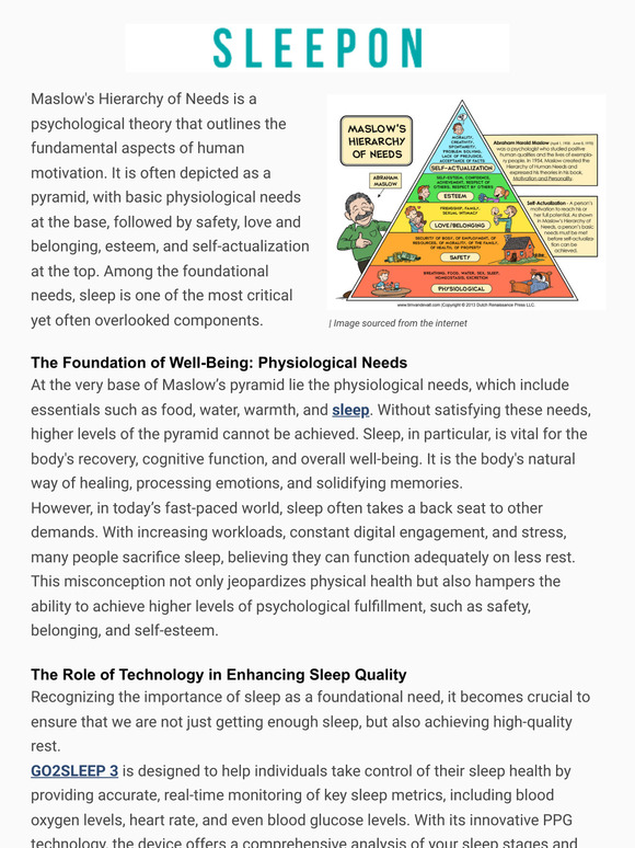 Sleepon: Climbing Maslow’s Pyramid: How Quality Sleep is the Key to ...