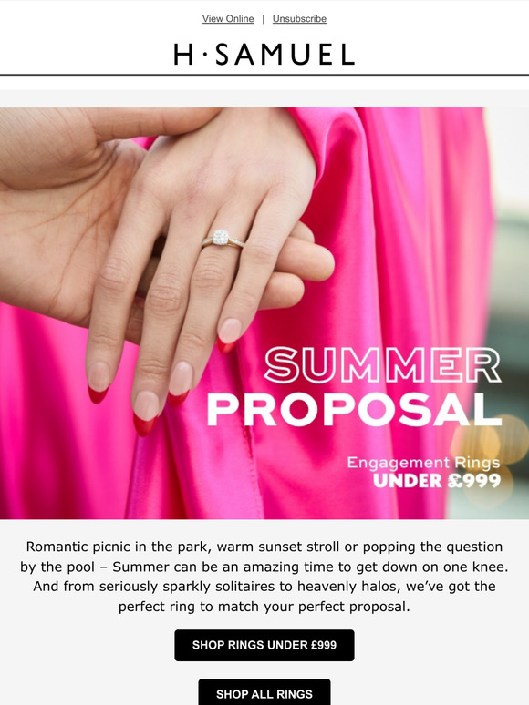 H. Samuel: Planning a summer proposal? | Milled