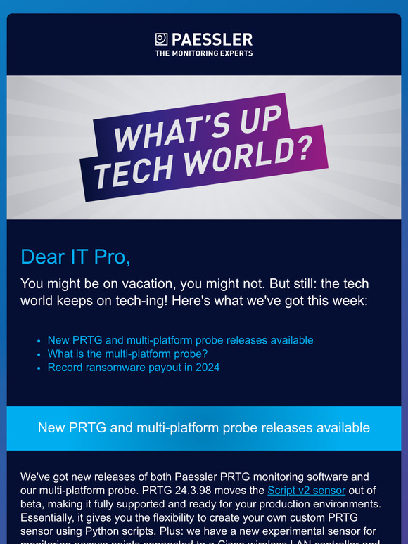 Paessler: New releases of PRTG and multi-platform probe are available ...