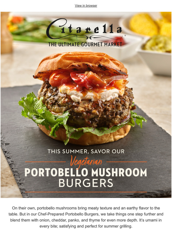 citarella (US): Our Chef-Prepared Portobello Burgers, 2 Ways | Milled