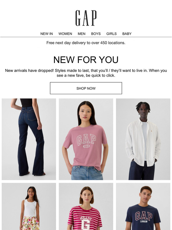 Gap: NEW ARRIVALS have landed! | Milled