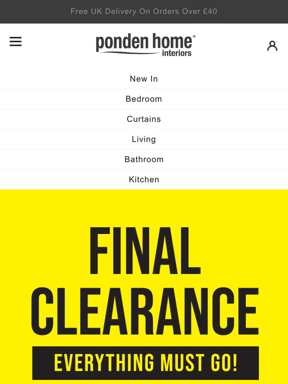 Ponden Home Interiors: ...Final Clearance Everthing Must Go! | Milled